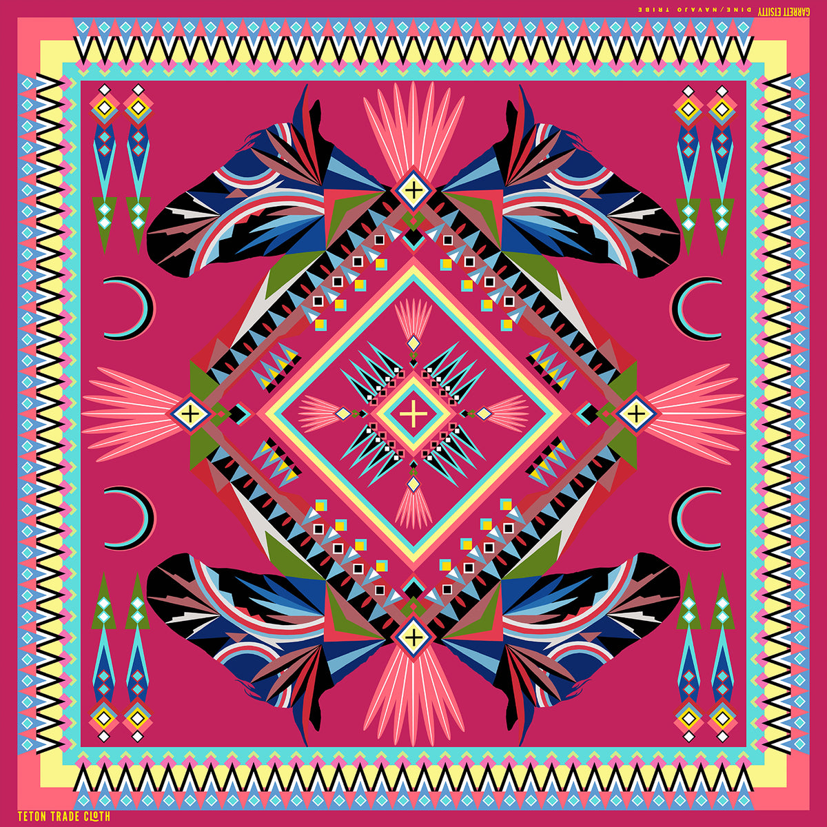 "Paint horse" All-over print bandana and scarves – Garrett Etsitty